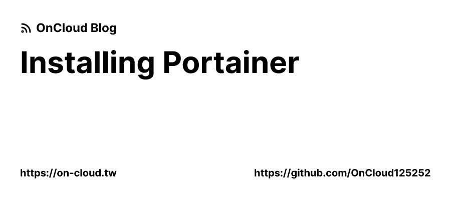 Installing Portainer Installing Portainer